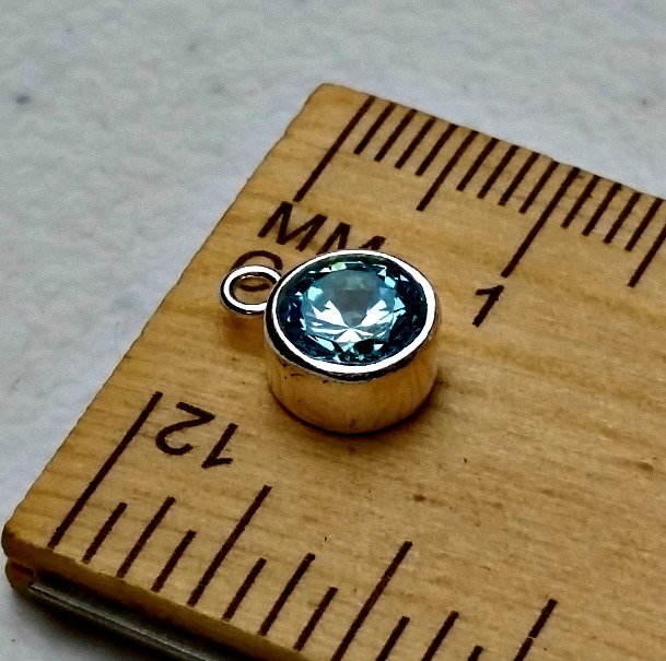 Sterling Silver Bezel Charms 6mm - carolinabeadshop.com